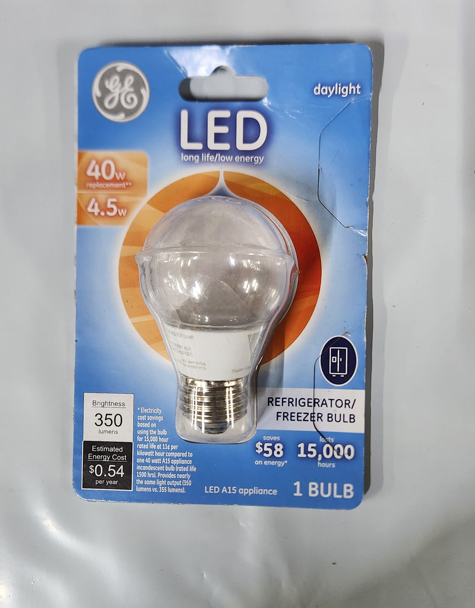 GE 40w Refrigerator Freezer Bulb LED Daylight – Light Bulb Stores