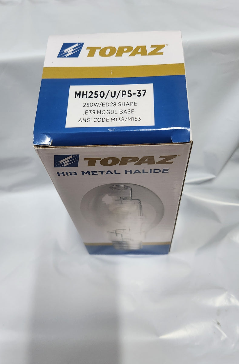 Topaz Hid Metal Halide MH250/U/PS-37 (Case of 4) – Light Bulb Stores